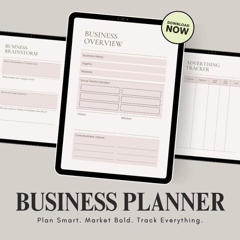 Digital Business Essential Planner – Instant PDF Download - Signature Sense